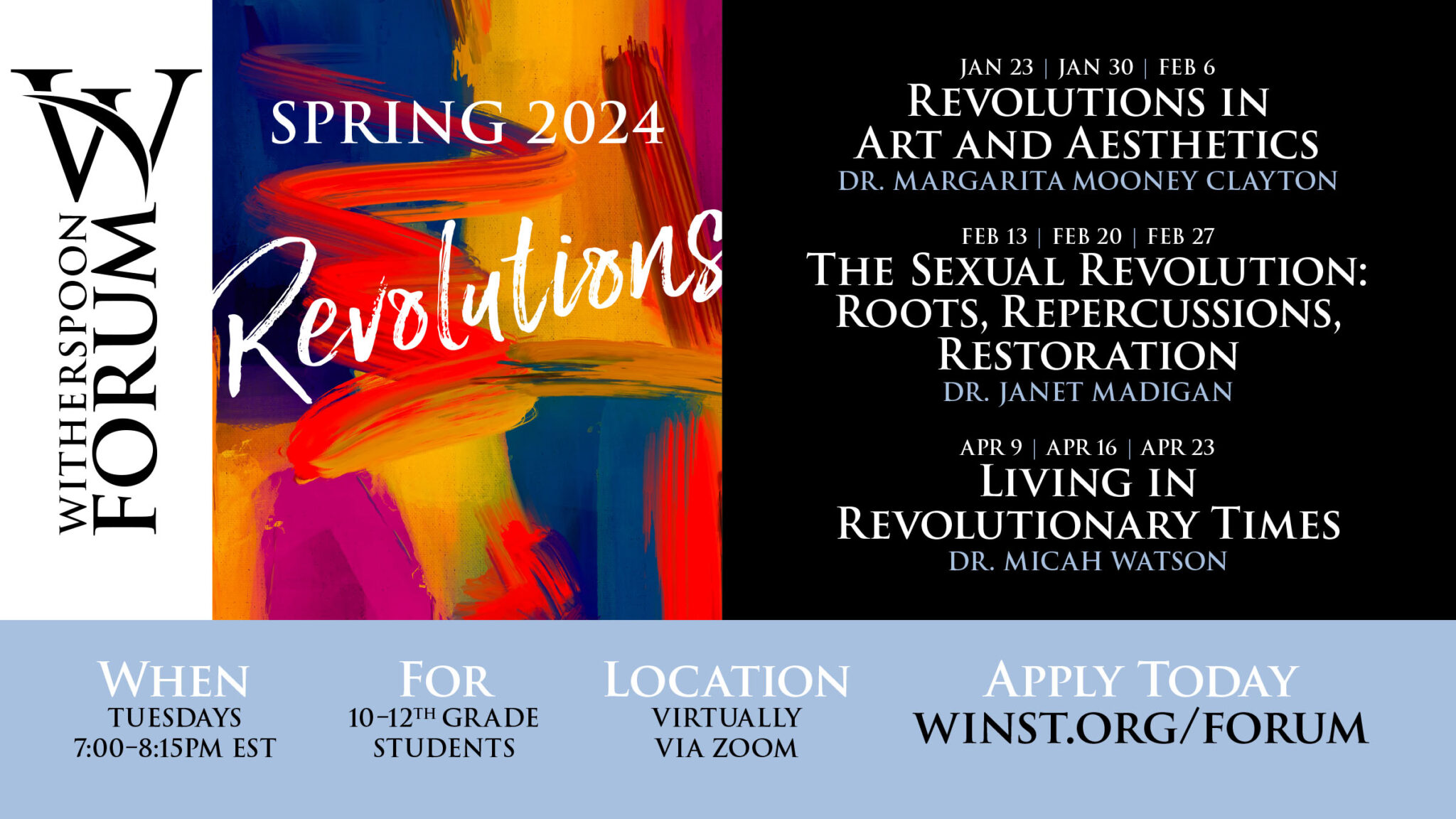 Witherspoon Forum Spring 2024 - Seminars and Dates - The Witherspoon ...